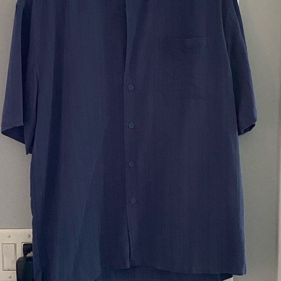 Milano | Shirts | Milano Deep Blue Casual Button Down Shirt | Poshmark